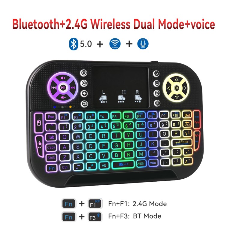 Wireless Keyboard Dual Mode Bluetooth 2.4 Air Mouse – Wholesale Electronics